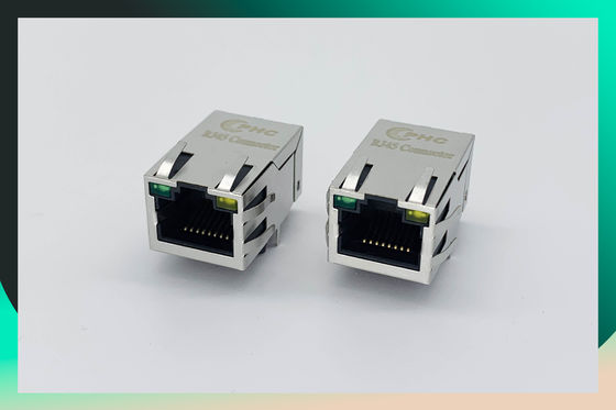 Female RJ45 Modular Jack , Offset Jack Shielded Mini RJ45 Connector For ...