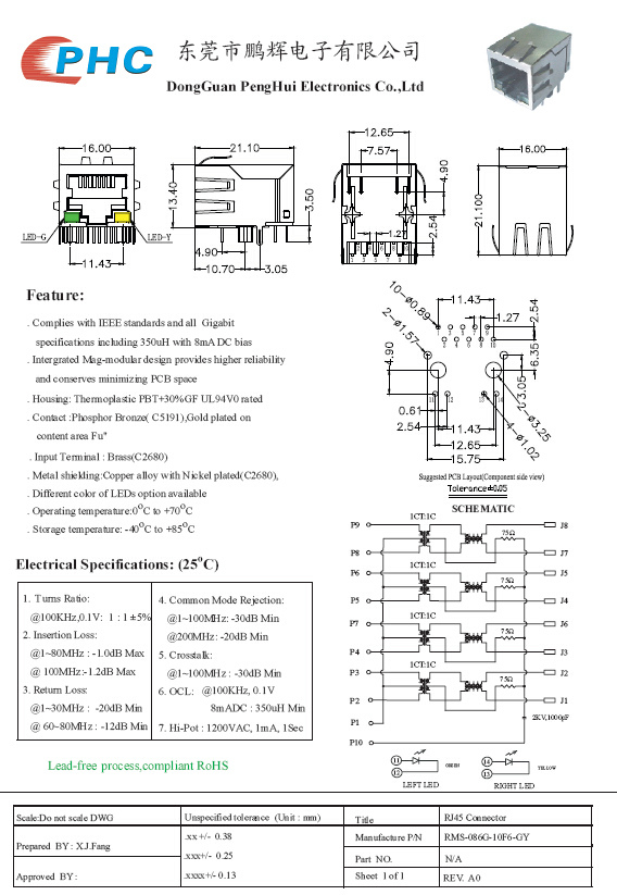 Internal Magnetic Fpc Connector 0.5mm Pitch Shielded LED Color No EMI